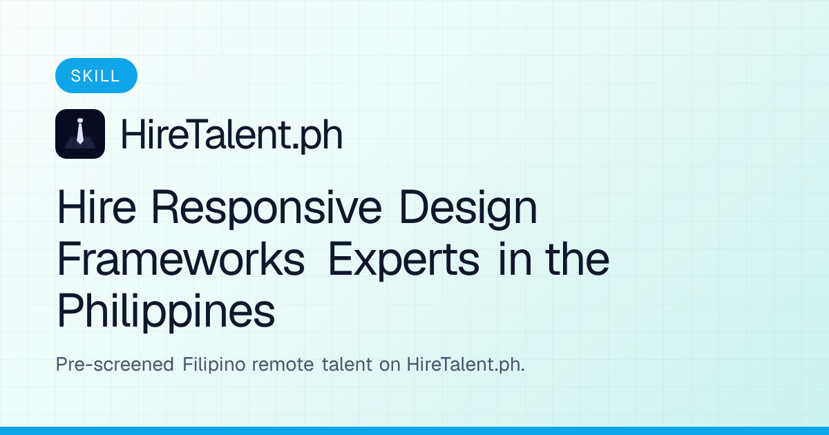 Hire Responsive Design Frameworks Experts in the Philippines ...