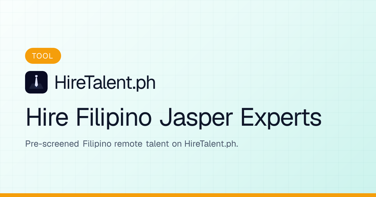 Hire Filipino Jasper Experts | HireTalent.ph